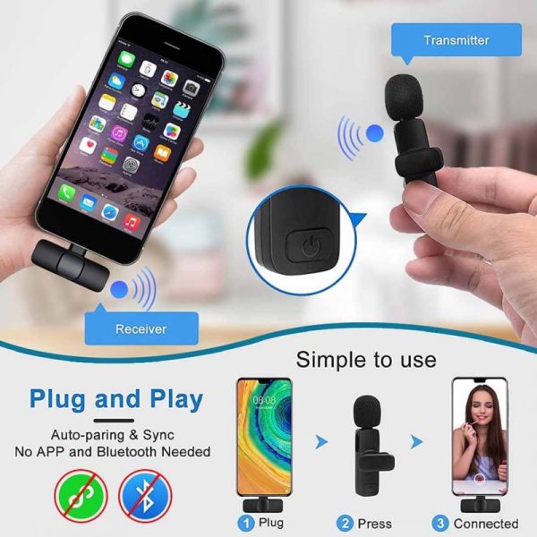 K11 Type-c Wireless Microphone K8 Collar Mic For Type C – Noise ...