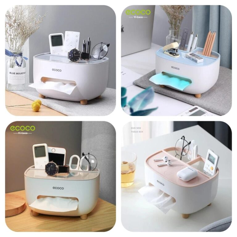 ECOCO Multi Functional Desk Storage Box Remote Control Case Cosmetic ...